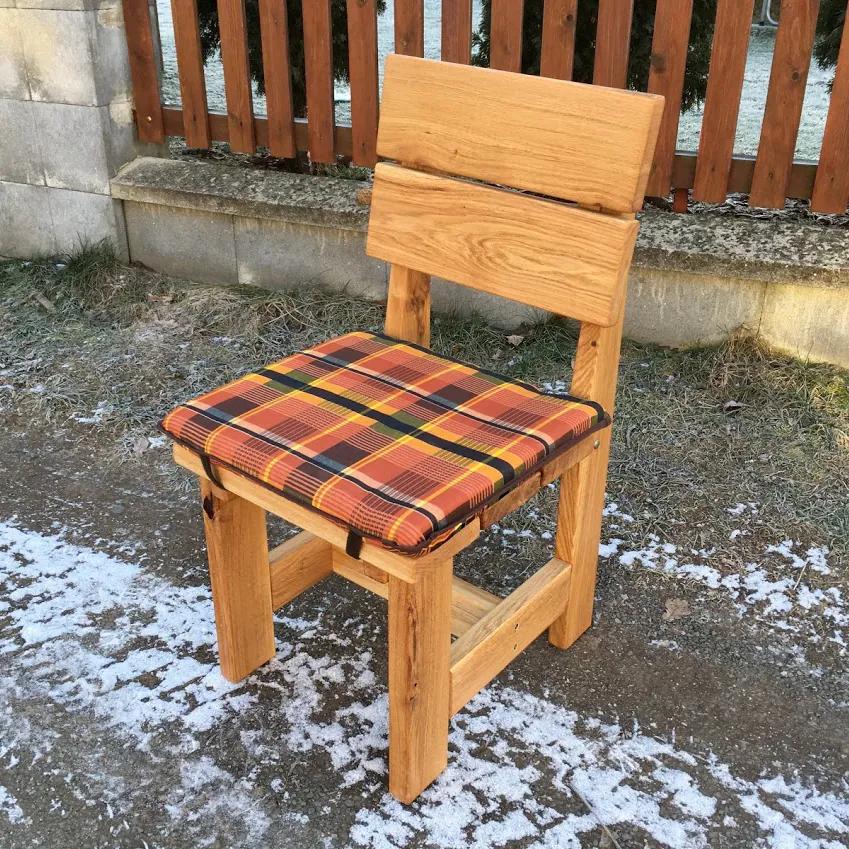 KULHÁNEK Přírodní dubová židle Odstín nátěru: lazura - pinia