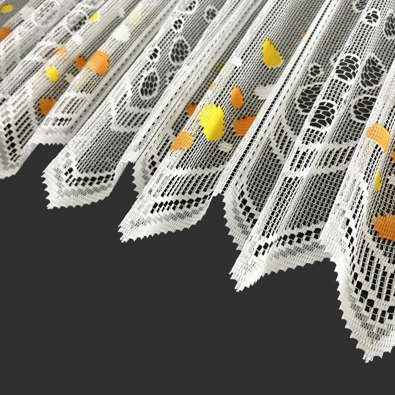 Vitrážová žakárová záclona 186 - výška 40 cm , metráž
