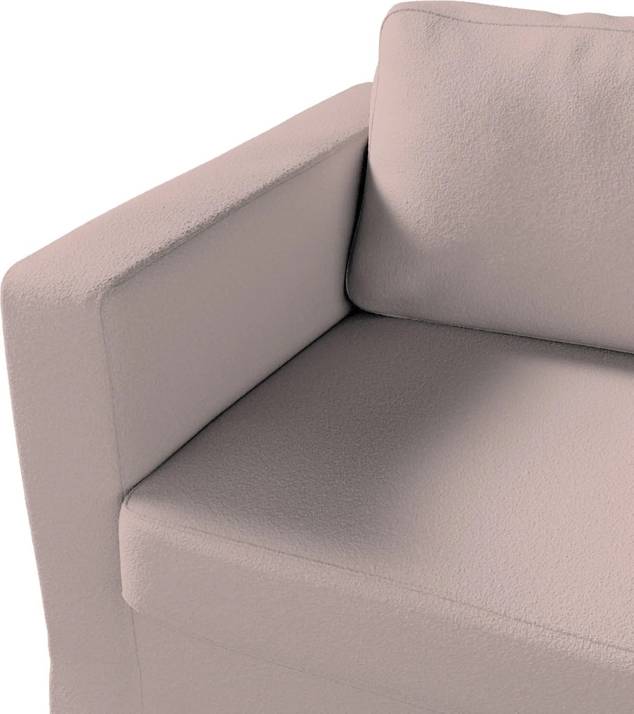 Potah na pohovku IKEA Karlstad 3-místná, nerozkládací, dlouhý barva růžová látka pletený vzor