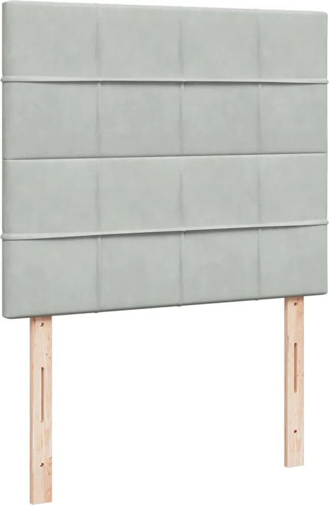 Box spring postel s matrací světle šedá 120 x 200 cm samet 3293182