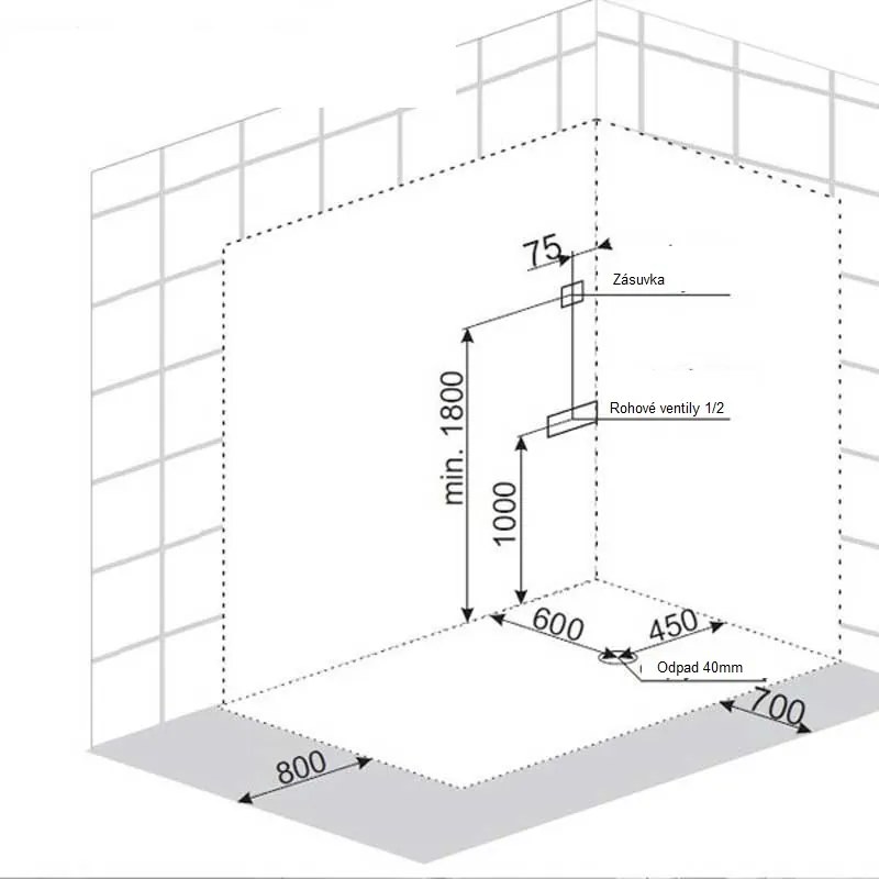 NIKIDO Sprchový box 9914 120x85x212  pravý - SAUNA