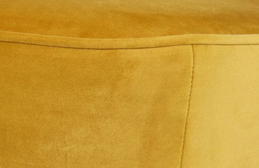 Hoorns Okrově žlutý sametový taburet Norma 46 cm