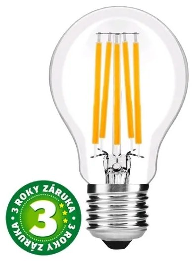 Prémiová retro LED žárovka E27 7,5W 810lm teplá, filament, ekv. 60W, 3 roky DOPRODEJ