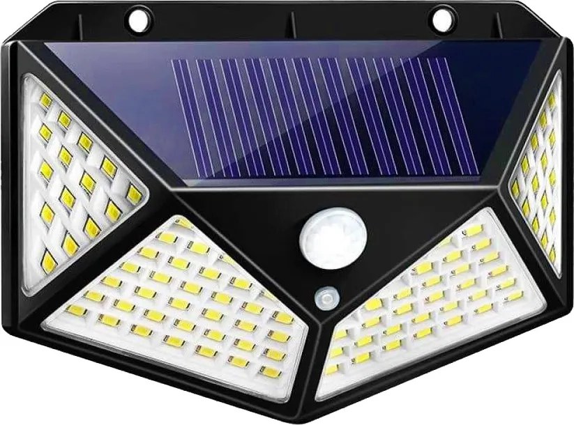 Verk Group Solární lampa 100 led se soumrakovým senzorem pohybu