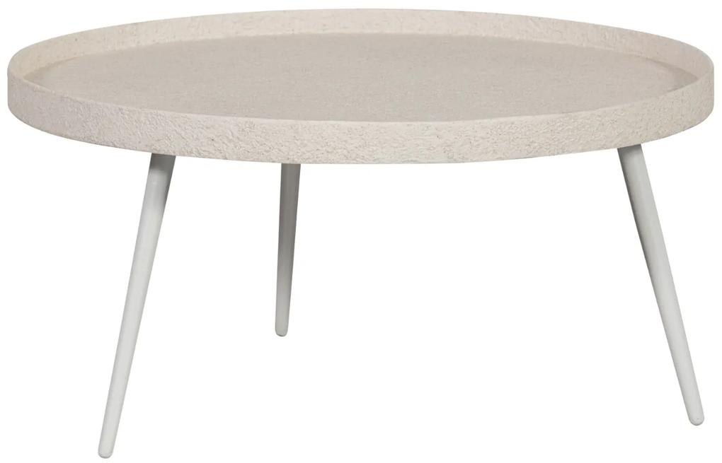 OnaDnes -20% Hoorns Krémově bílý kovový konferenční stolek Buster 76 cm