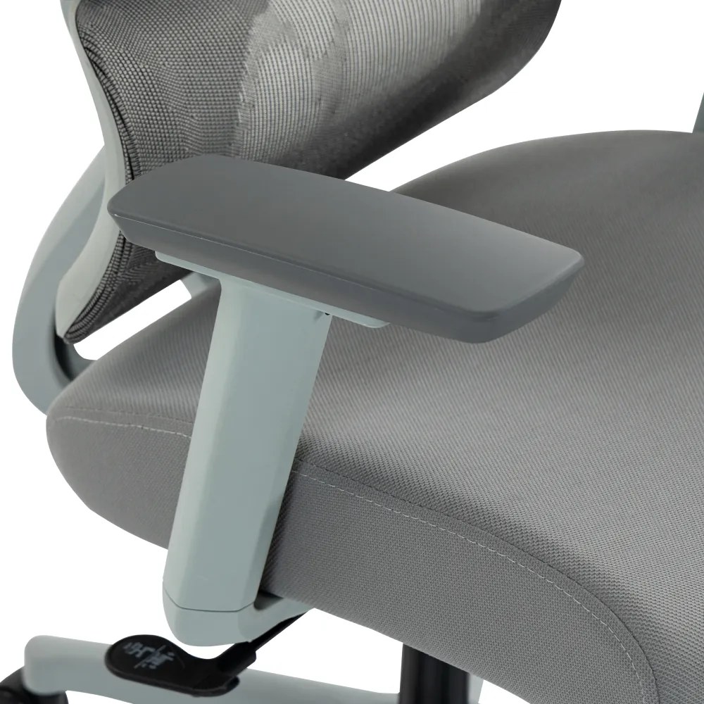 Ergonomická kancelářská židle COSMO - šedá síťovina / nosnost 150 kg