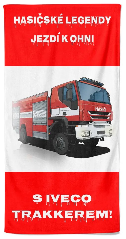 Osuška Hasičské legendy – IVECO Trakker (Velikost osušky: 70x140cm)