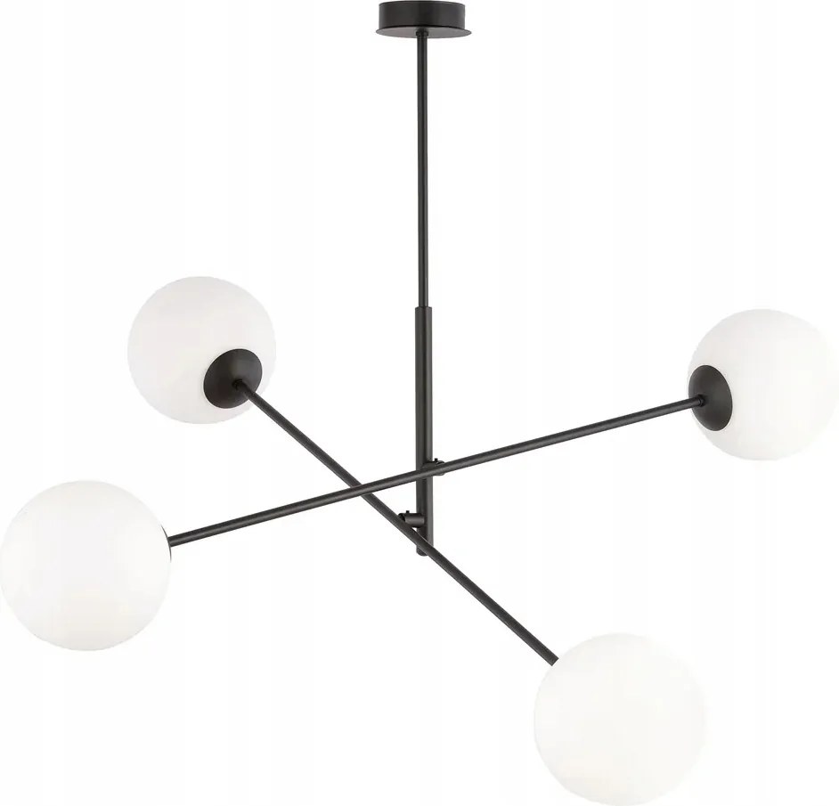 Závěsná lampa Emibig 4xE14 40W Linear 4 Black/opal