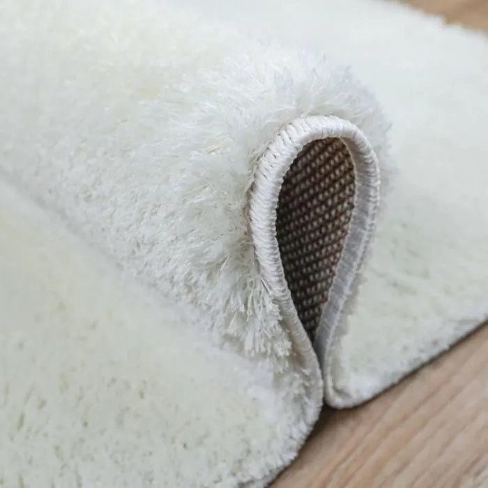 Vopi | Kusový koberec Dolce Vita 01www - Kulatý 160 cm průměr, bílý