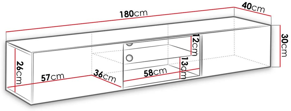 Stolek pod TV RIONATA 3 - grafit