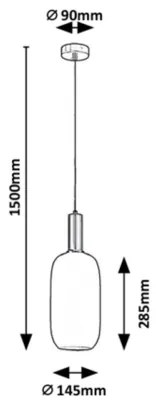 Rabalux - Lustr na lanku 1xE27/60W/230V