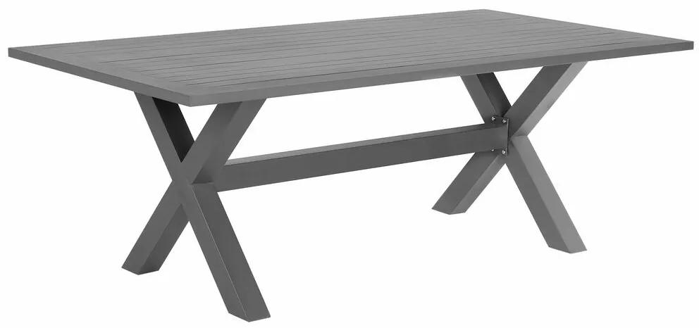 Hliníkový stůl šedý 200 x 105 cm  CASCAIS Beliani