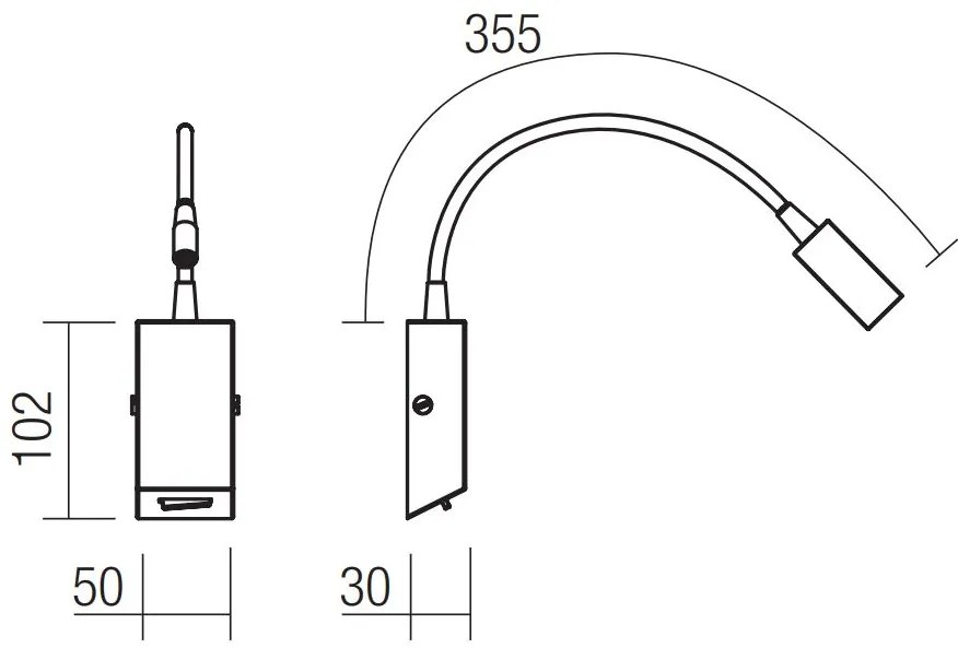 Redo Nástěnné LED svítidlo Hello 3W Barva: Matný nikl