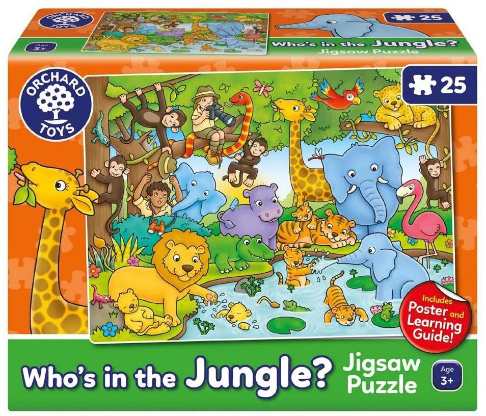 Orchard toys vzdělávací puzzle kdo je v džungli?