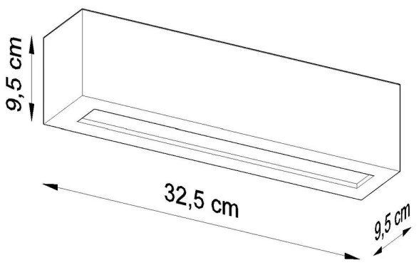 Sollux SL.0877 - Nástěnné svítidlo VEGA 1xE27/60W/230V šedá