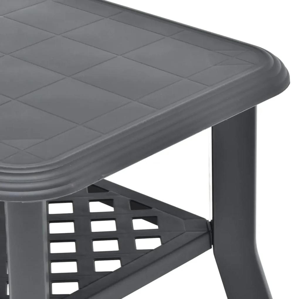 Konferenční stolek antracitový 90 x 60 x 46 cm plast - Default Title