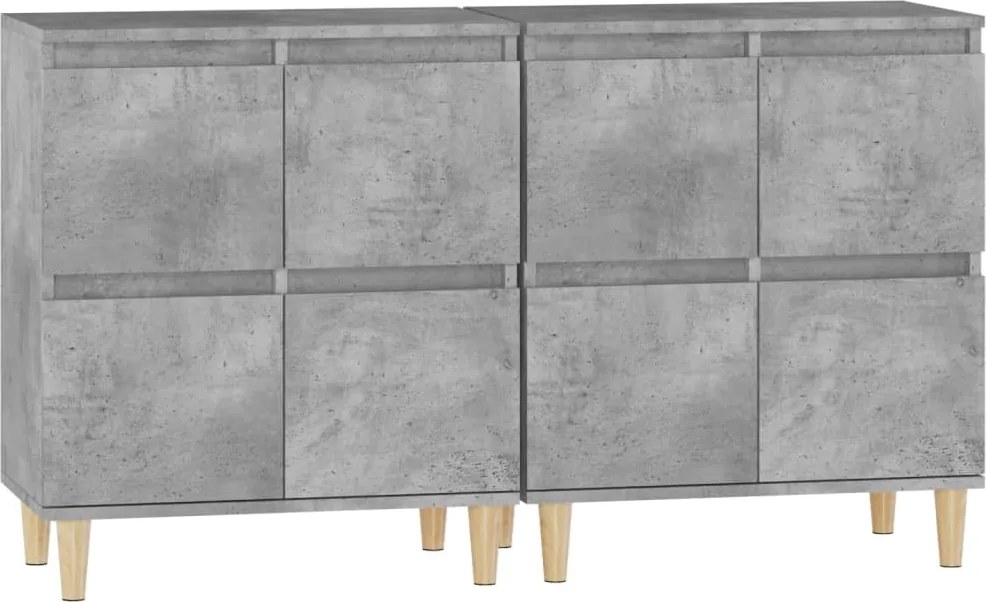 Příborníky 2 ks betonově šedé 60 x 35 x 70 cm kompozitní dřevo 3185755