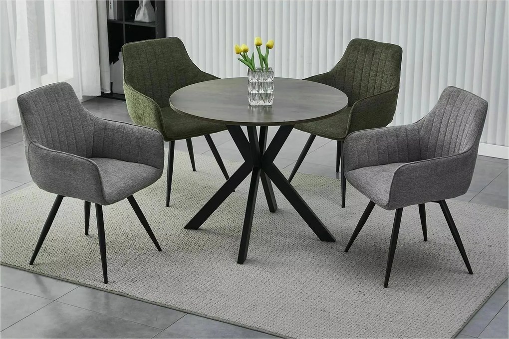 Jídelní stůl Talia II 90 cm ořech/černý