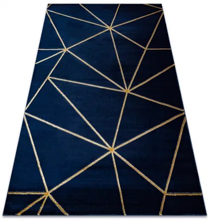 koberec EMERALD výhradní 1013 glamour, stylový geometrický tmavě modr velikost 160x220 cm | krásné koberce cz