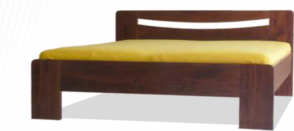 Lucatec Dřevěná postel Carlo 50 plus 200x120 Jádrový buk