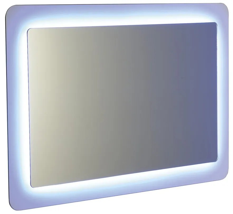 LORDE zrcadlo s přesahem s LED osvětlením 1100x600mm, bílá NL603