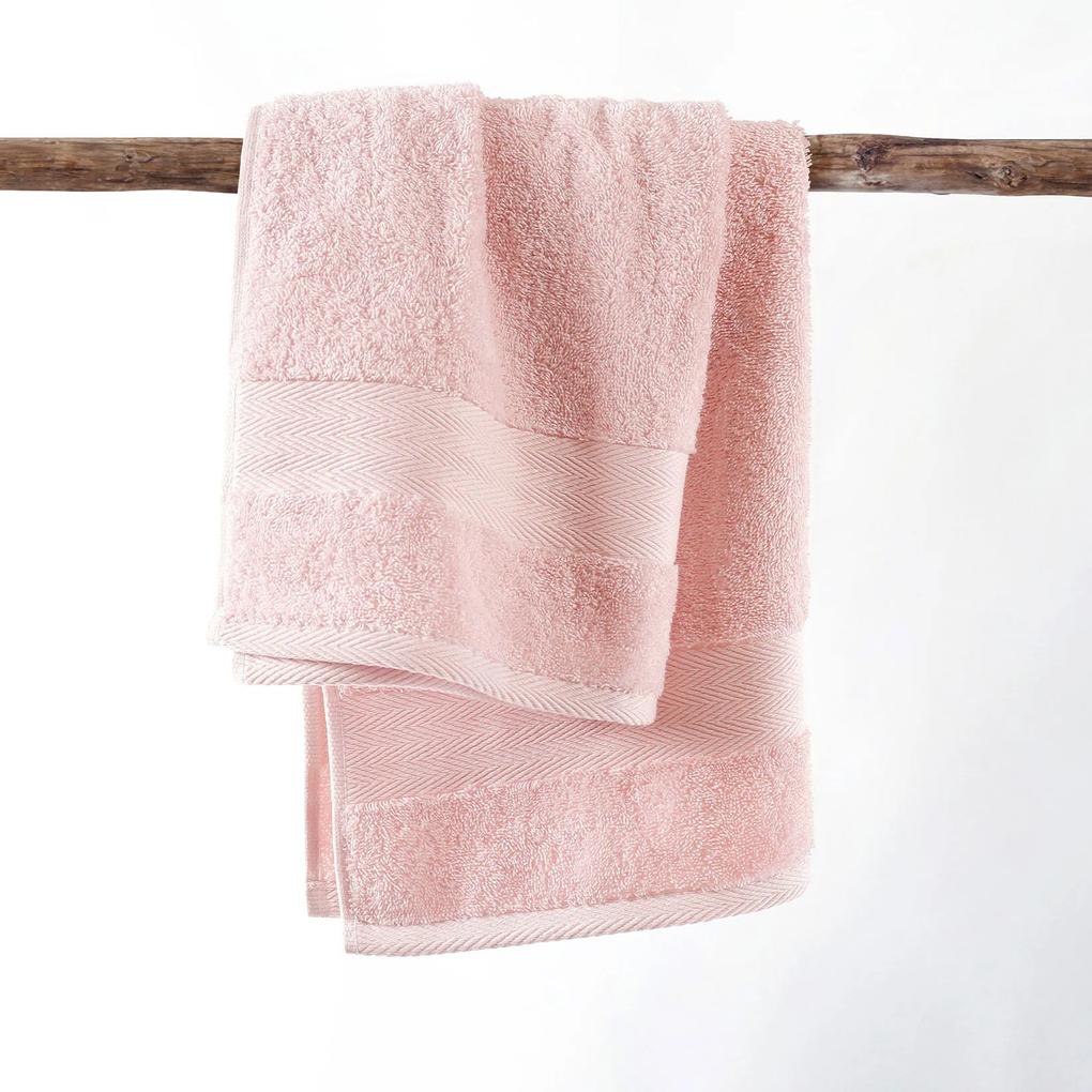 Goldea froté ručník / osuška mali - pastelově růžový 70 x 140 cm
