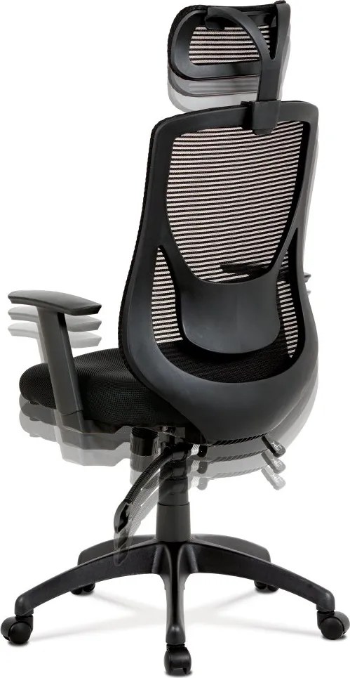 Kancelářská ergonomická židle ALBERT — látka, černá