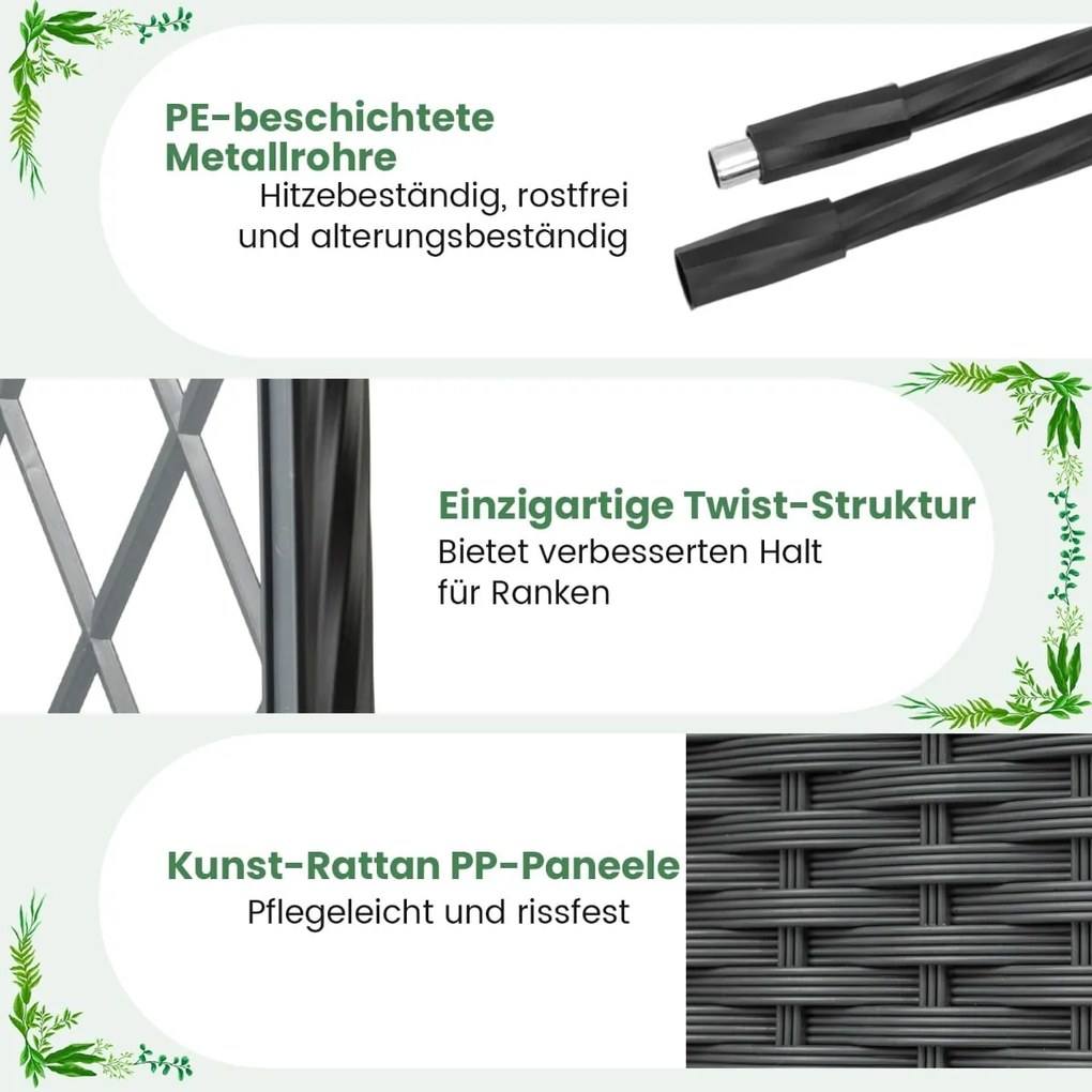 Costway Květinový truhlík s mříží a závěsnou střechou vyvýšené lůžko