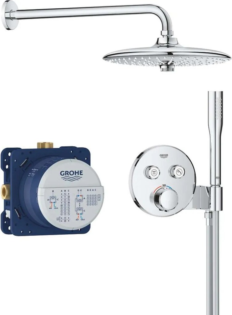 Grohe - Sprchový set s termostatem pod omítku, průměr 26 cm, 3 proudy, chrom 34878000ROZ1