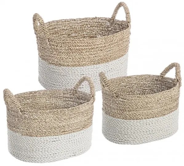 BIZZOTTO set 3 oválných košíků ATENA 0380280AA