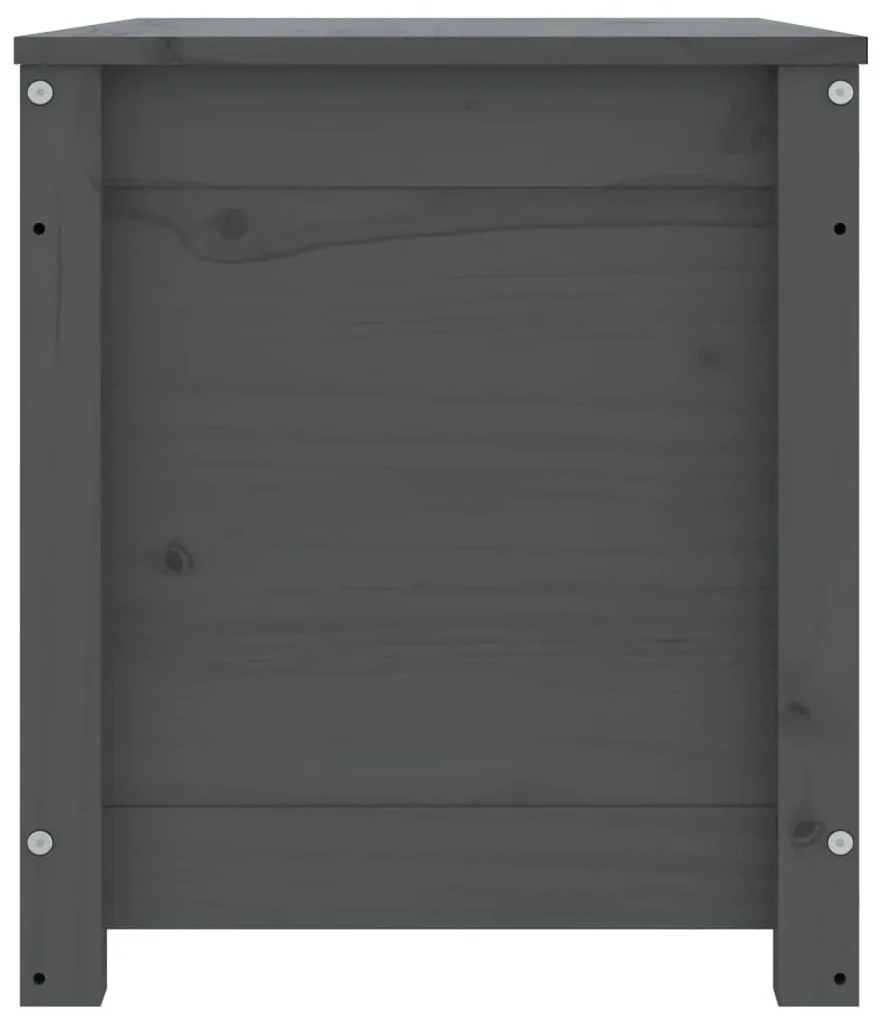 Úložný box šedá 80 x 40 x 45,5 cm masivní borové dřevo - Default Title