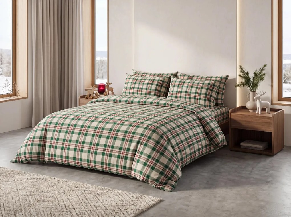 Bavlněné povlečení WINTER PLAID barevné Rozměr povlečení: 2 ks 70 x 90 cm | 200 x 220 cm