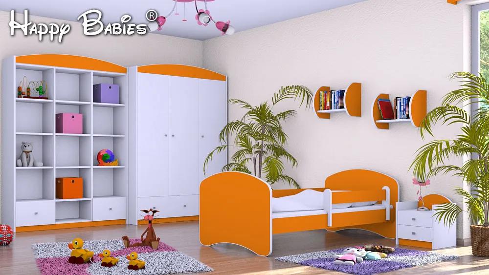 Dětská postel bez obrázku 160 x 80 cm oranžová