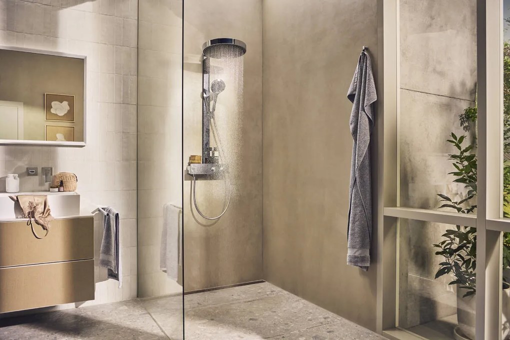 Hansgrohe Rainfinity, Showerpipe 360 ​​1jet s termostatem ShowerTablet 350, chromová, HAN-26853000