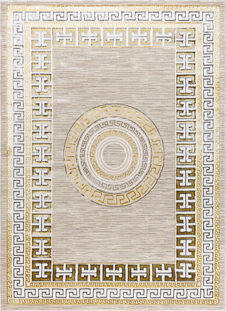 Dywany Łuszczów, Kusový koberec Bliss Z205AZ127 cream/gold, 80x150, béžová, kancelář