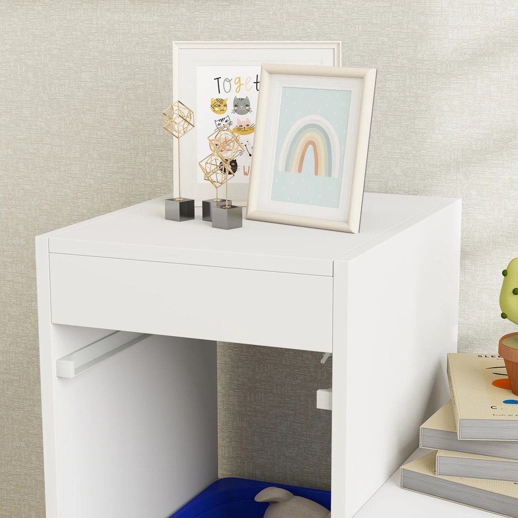 Úložný nábytek pro děti AIYAPLAY se 6 vyjímatelnými boxy, 3 patra, 96 x 38,5 x 90 cm, vícebarevný