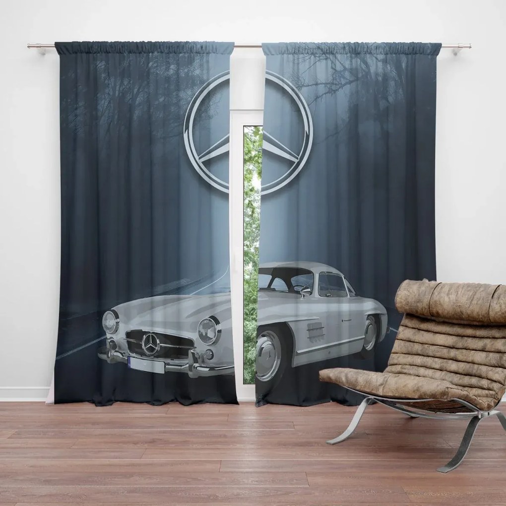 Sablio Závěs Mercedes-Benz 300 SL V lese: 2ks 140x250cm