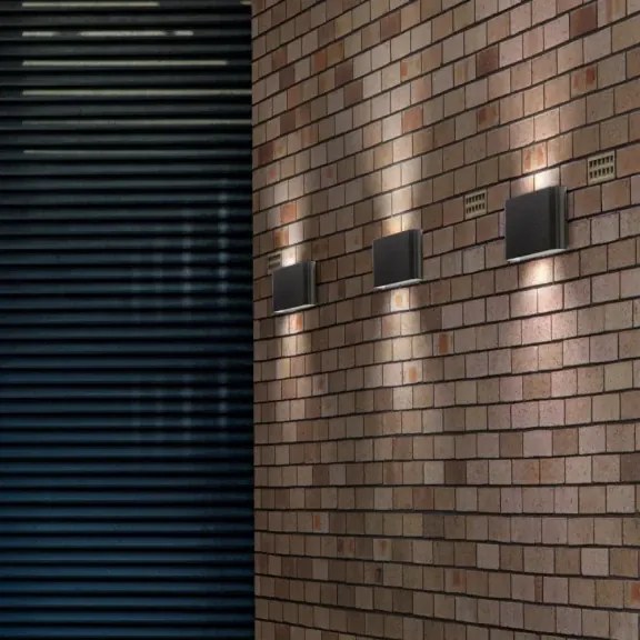 LED vnější nástěnné osvětlení Cremona M černé
