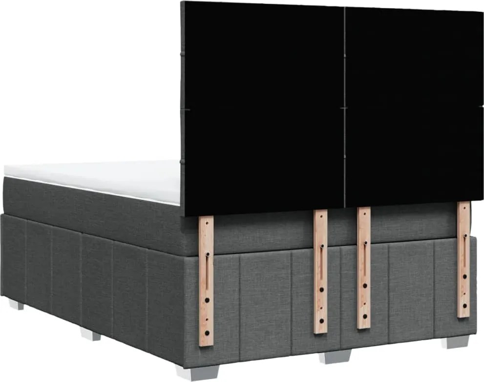 Box spring postel s matrací tmavě šedý 140 x 190 cm textil 3291664