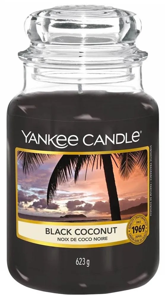 Yankee Candle - vonná svíčka Black Coconut (Černý kokos) 623g