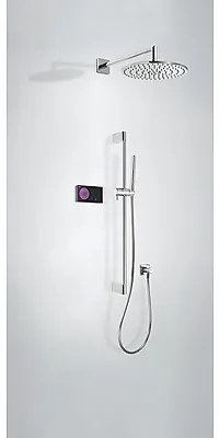 TRES - Termostatický podomítkový elektronický sprchový set SHOWER TECHNOLOGY Včetně elektronického ovládání (černá barva). 09288568