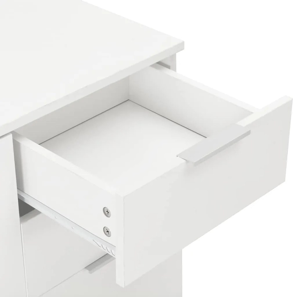 Příborník bílý s vysokým leskem 107x35x80,5 cm 283718