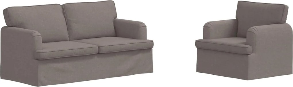 Set pohovek 2 ks Taupe textil 3407564
