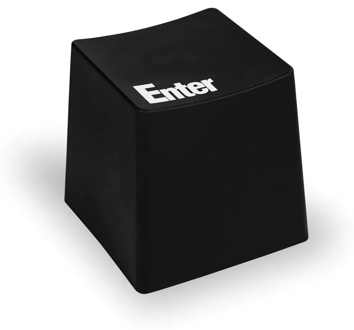 Plastový taburet BUTTON, černý