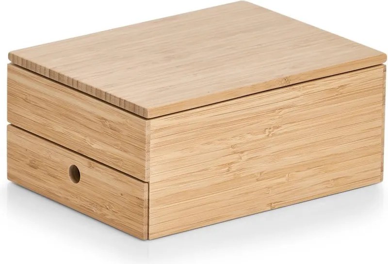 Bambusová skříňka na šperky se zrcátkem, 24,5 x 18,5 x 11,2 cm, ZELLER