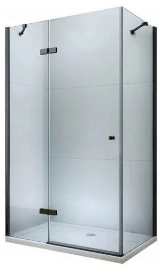 Mexen Roma sprchový kout 90x50cm, 6mm sklo, černý profil-čiré sklo, 854-090-050-70-00