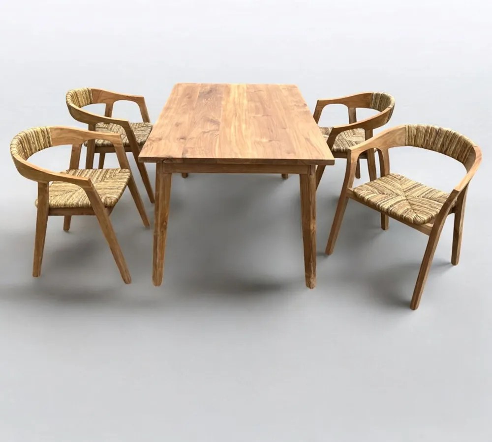 Massive home | ROSARIO 140cm+ISABELLA SET - teakový nábytek