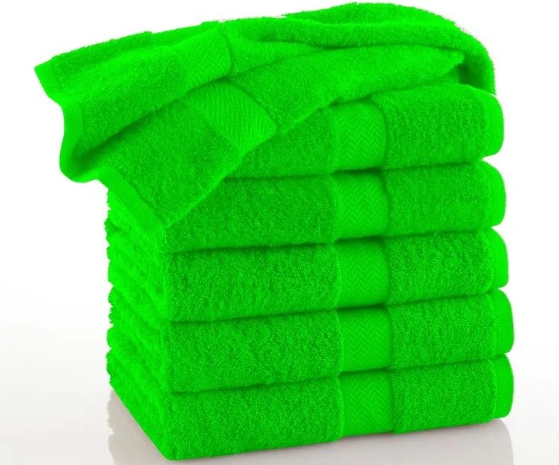 Scandi Froté ručník 50x100 cm - limetkový