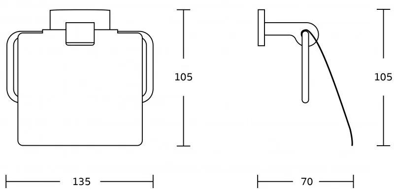 Mexen příslušenství, ZOJA držák na wc papír, černá, 7019133-70