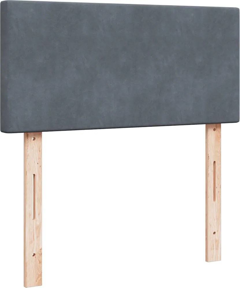 Box spring postel s matrací tmavě šedá 90x200 cm samet 3287633